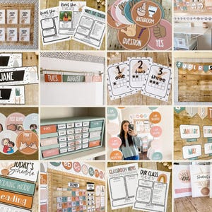 Boho Classroom Decor Bundle | Neutral Theme | Plant | Editable ...