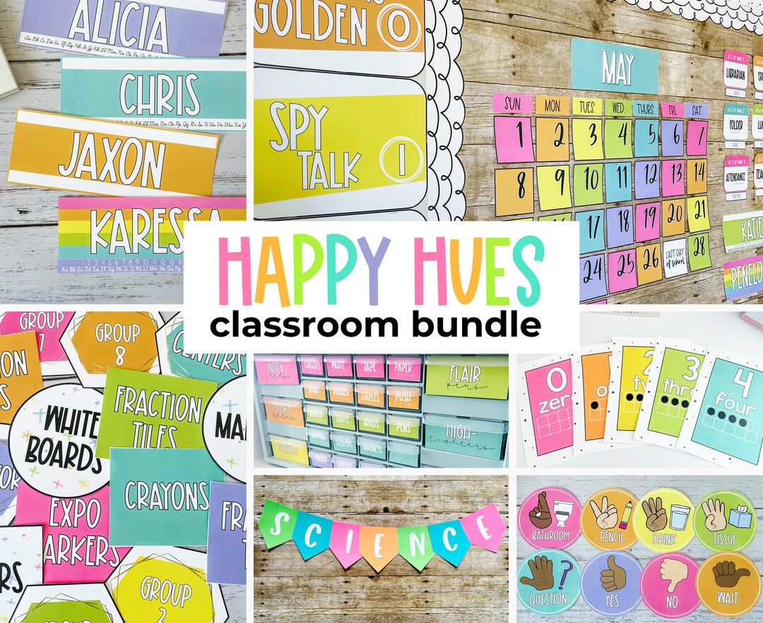 Bright Classroom Decor Bundle Elementary | Classroom Theme | Colorful ...