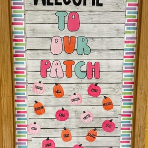 Fall Classroom Bulletin Board Kit: Editable Pumpkin Decor (PDF) - Etsy