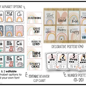 Boho Rainbow Classroom Decor Bundle Pastel Theme Elementary - Etsy UK