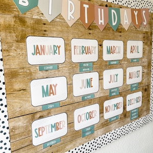 Boho Classroom Decor, Boho Birthday Bulletin Board - Etsy