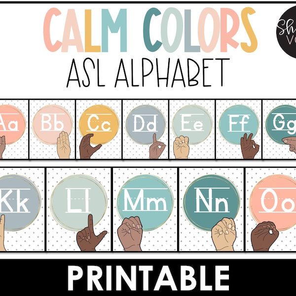 Alphabet Asl Poster - Etsy