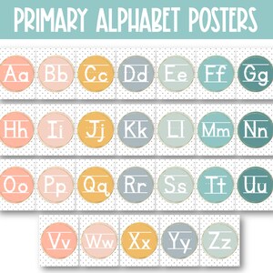 Calm Colors Alphabet Posters: Printable Classroom Decor (PDF) - Etsy