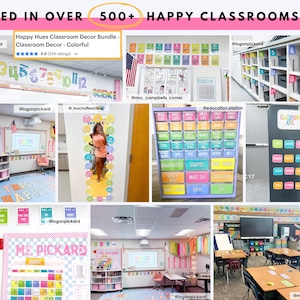 Bright Classroom Decor Bundle: Elementary Printable and Editable - Etsy