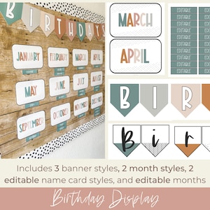 Boho Classroom Decor, Boho Birthday Bulletin Board - Etsy