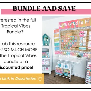 Flip Calendar for Classroom, Tropical Flip Calendar, Printable ...