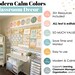 Modern Calm Colors Classroom Decor, Classroom Decor Bundle Elementary ...
