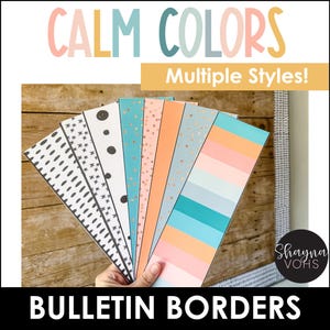 Modern Calm Colors Bulletin Board Borders, Printable Bulletin Borders ...