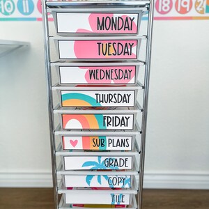 10 Drawer Cart Labels and Essex Rolling Cart Labels Tropical, Tropical ...