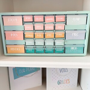 Calm Colors Teacher Toolbox Labels: Editable Classroom Decor - Etsy