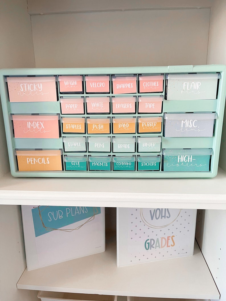 Calm Colors Teacher Toolbox Labels: Editable Classroom Decor - Etsy