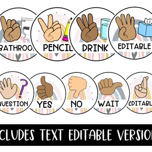 Boho Rainbow Hand Signal Posters - Etsy