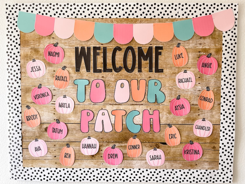 Fall Classroom Bulletin Board Kit: Editable Pumpkin Decor (PDF) - Etsy