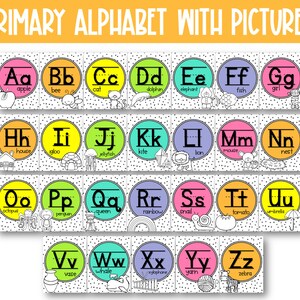 Alphabet Poster Classroom, Bright Alphabet Posters, Alphabet Posters ...