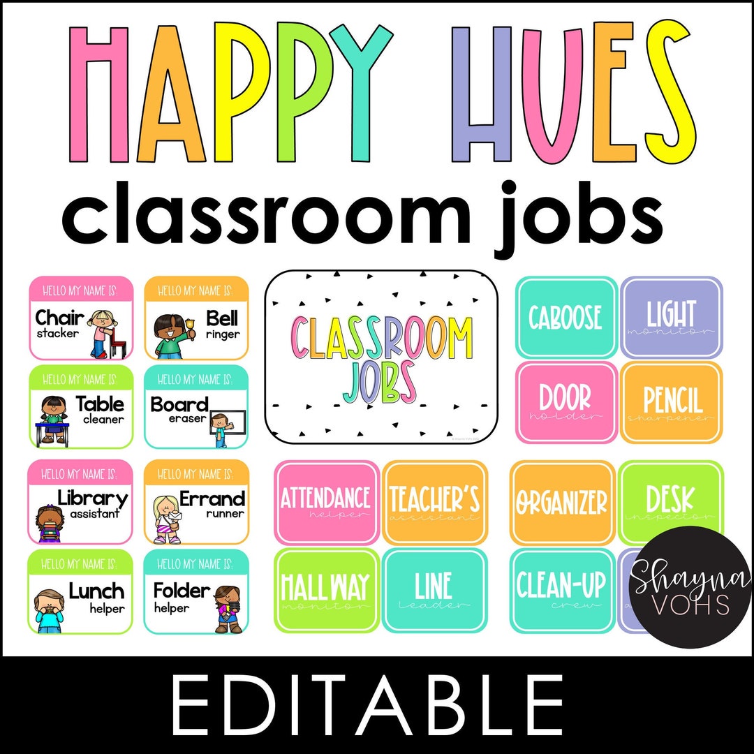 Classroom Jobs, Classroom Jobs Chart, Classroom Jobs Poster - Etsy