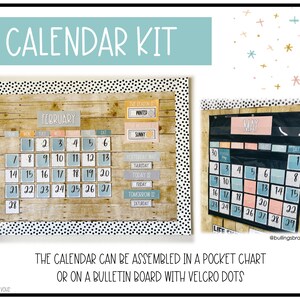 Calming Classroom Calendar Set: Pastel Decor & Flip Calendar - Etsy