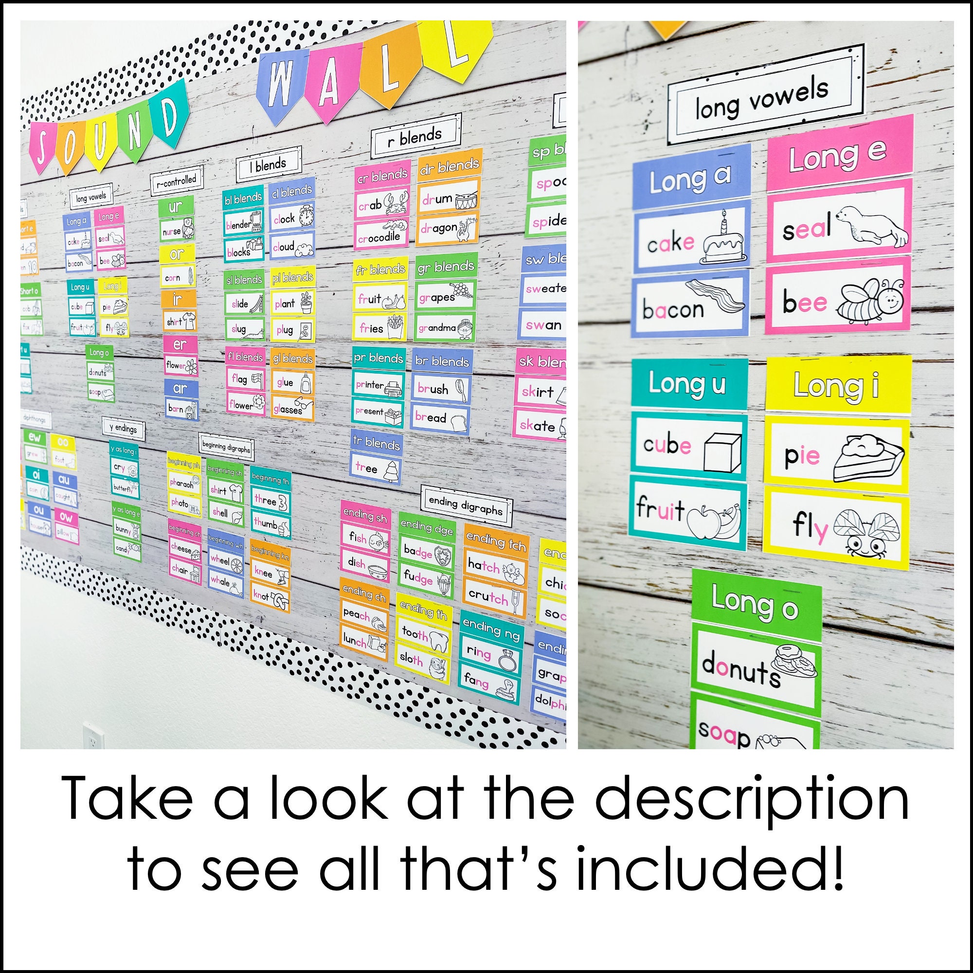 Sound Wall Classroom, Sound Wall Cards - Etsy