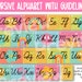 Tropical Cursive Alphabet Posters, Cursive Alphabet Chart, Printable ...