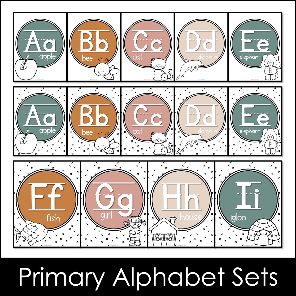Boho Alphabet Posters Neutral Alphabet Posters - Etsy Australia