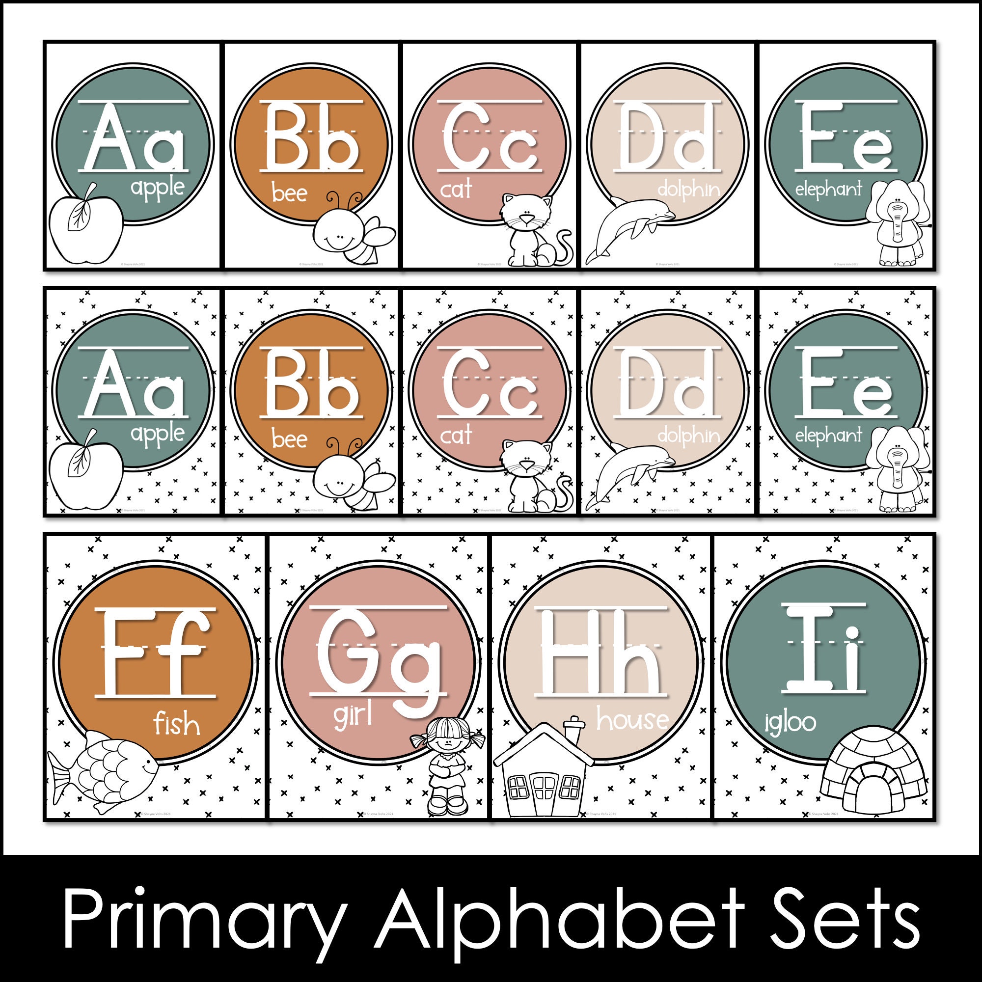 Boho Classroom Alphabet Posters: Neutral Decor (digital Download) - Etsy
