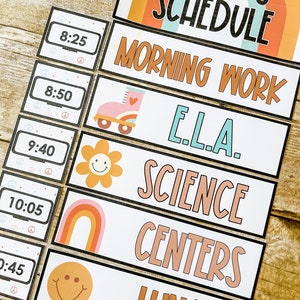 Retro Daily Schedule for Kids, Retro Classroom Schedule Cards - Etsy