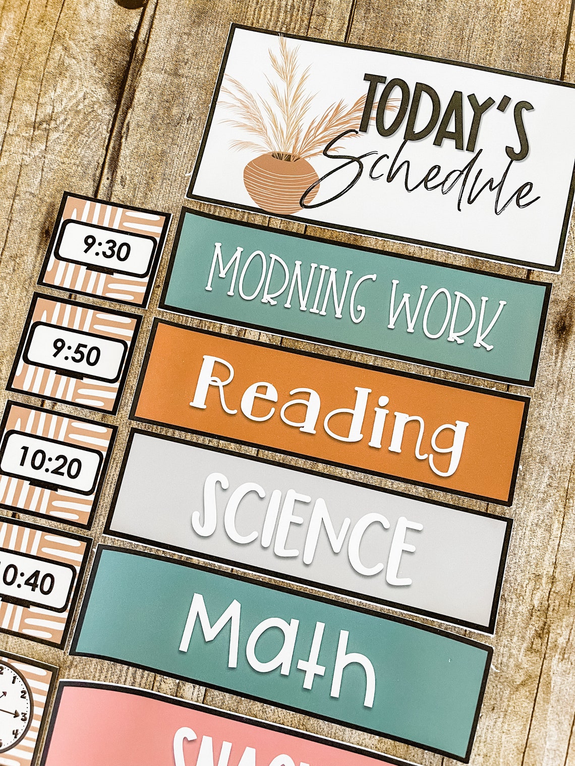 Boho Classroom Schedule Template Editable - Etsy