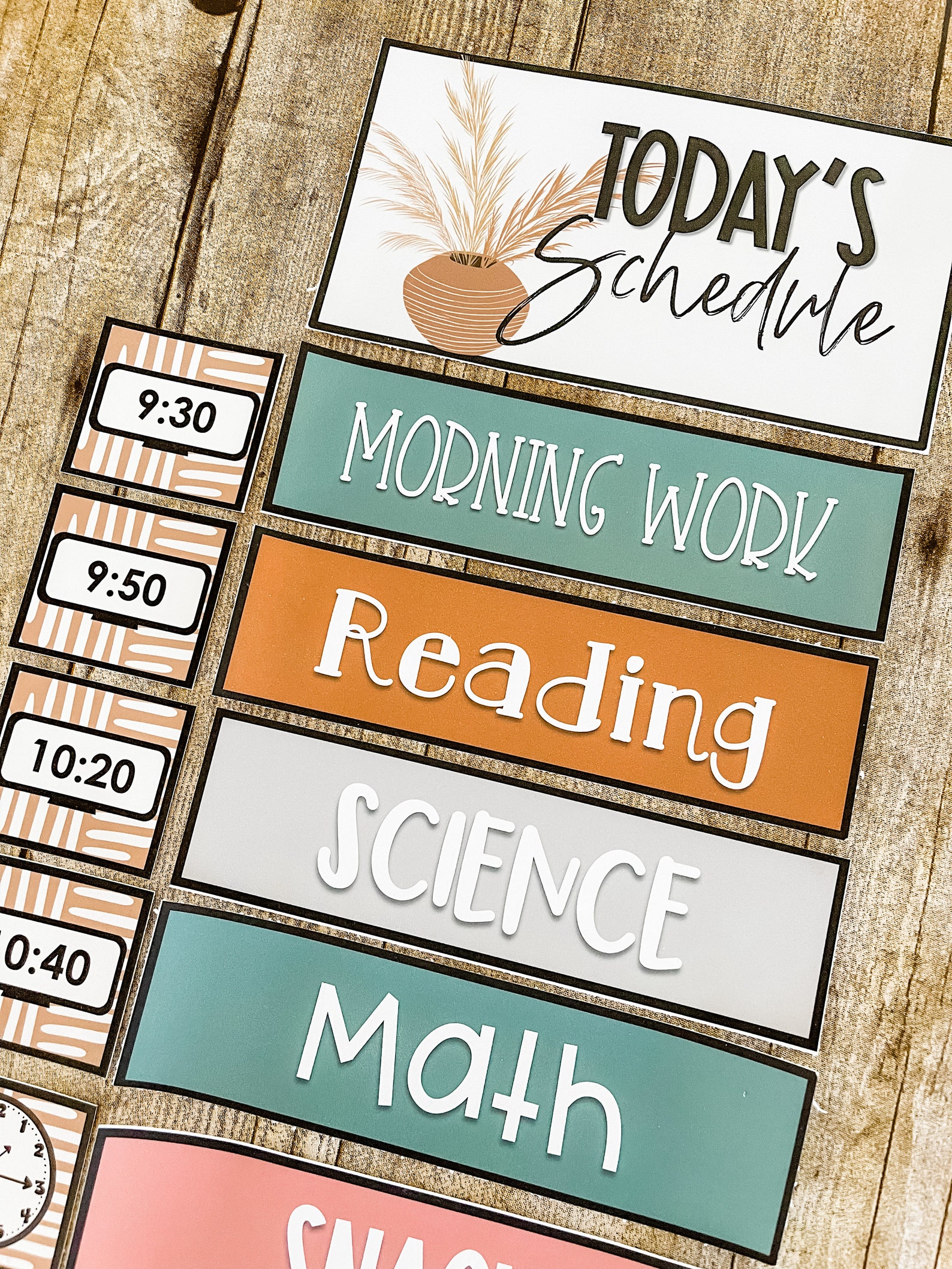 Boho Classroom Schedule Template Editable - Etsy