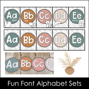 Boho Classroom Alphabet Posters: Neutral Decor (digital Download) - Etsy