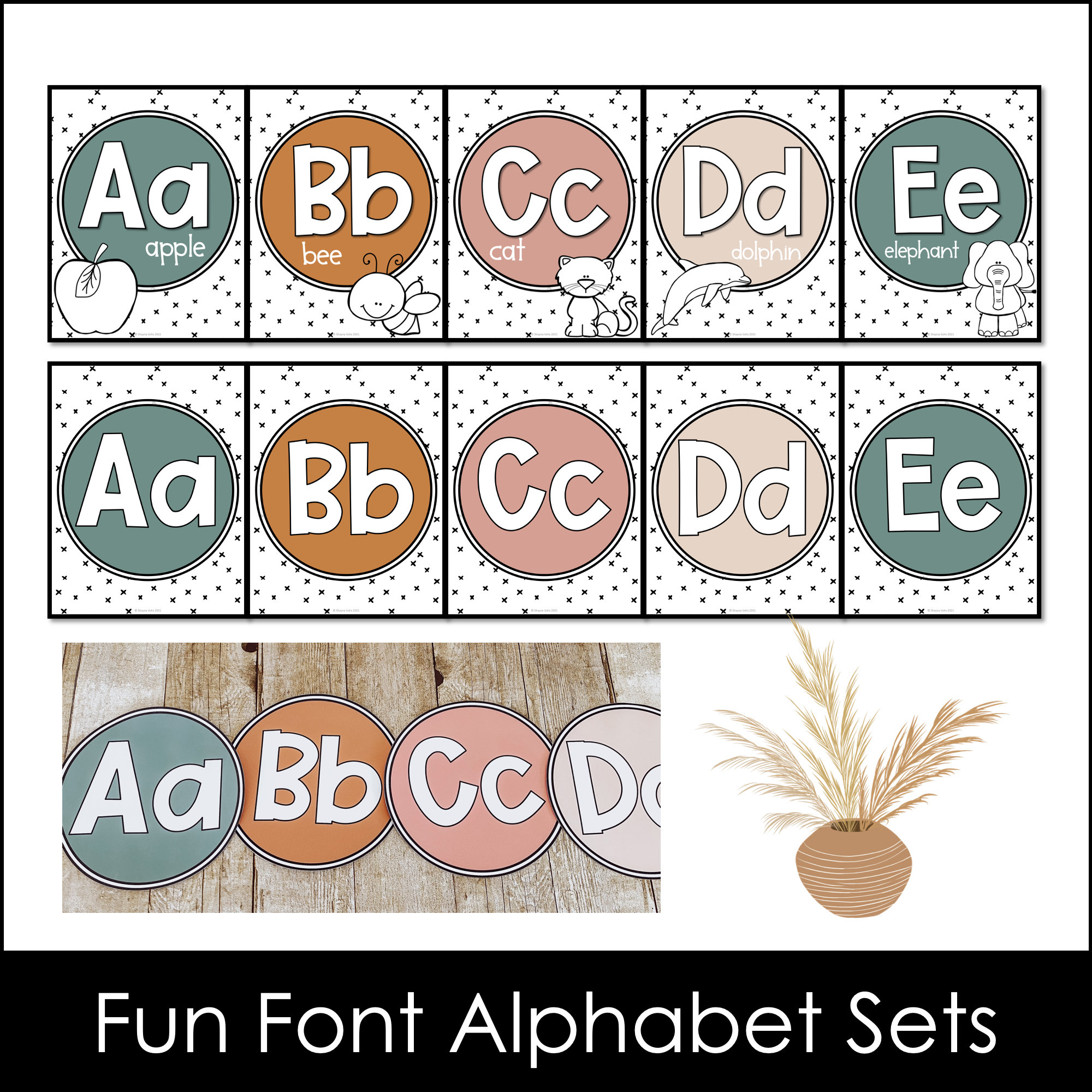 Boho Alphabet Posters Neutral Alphabet Posters - Etsy Australia