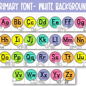 Alphabet Poster Classroom, Bright Alphabet Posters, Alphabet Posters ...
