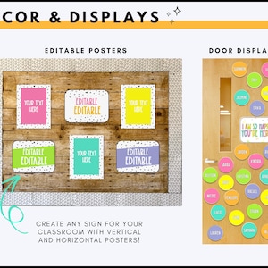 Bright Classroom Decor Bundle: Elementary Printable and Editable - Etsy