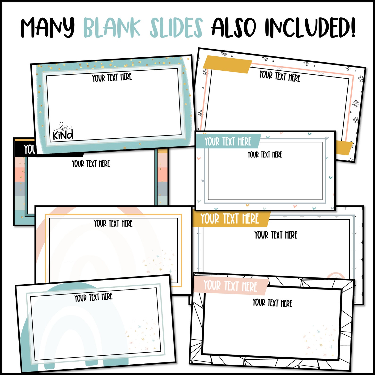 Calm Colors Powerpoint and Google Slides™ Templates for Teachers - Etsy