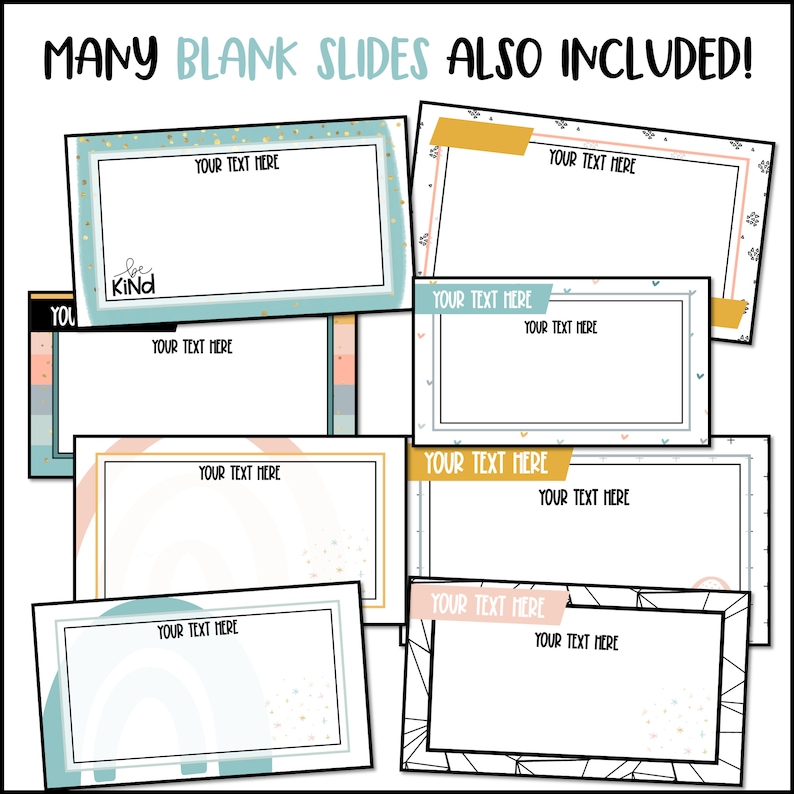 Calm Colors Powerpoint and Google Slides™ Templates for - Etsy