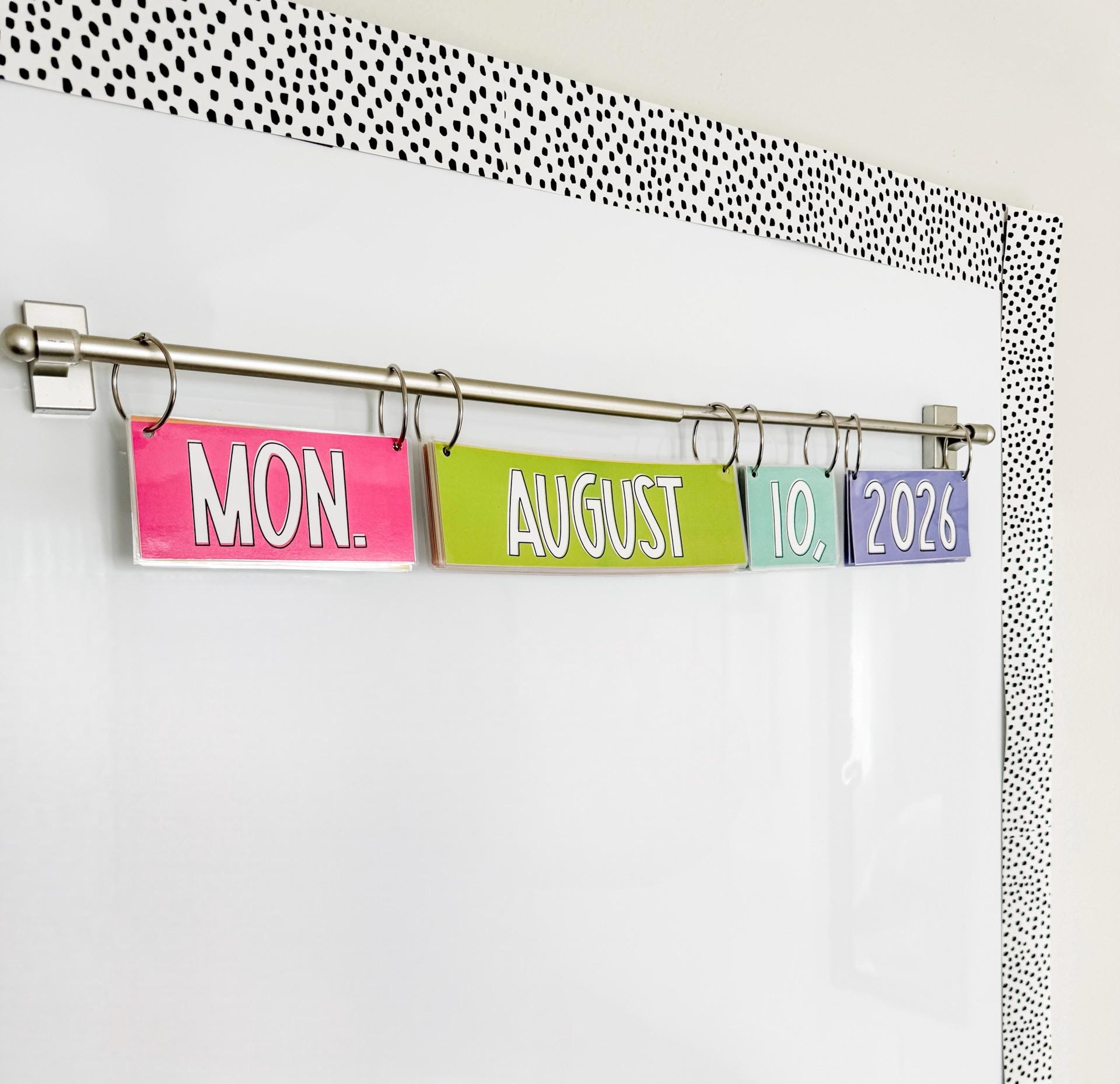 Bright Classroom Flip Calendar: Happy Hues Decor (text-editable ...