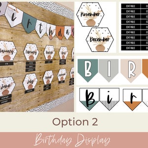 Boho Classroom Decor, Boho Birthday Bulletin Board - Etsy