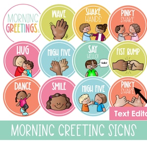 Tropical Vibes Classroom Decor: Morning Greeting Choices Poster ...