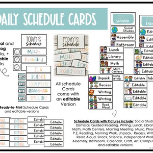 Schedule Cards, Classroom Schedule Cards, Editable Schedule Cards - Etsy