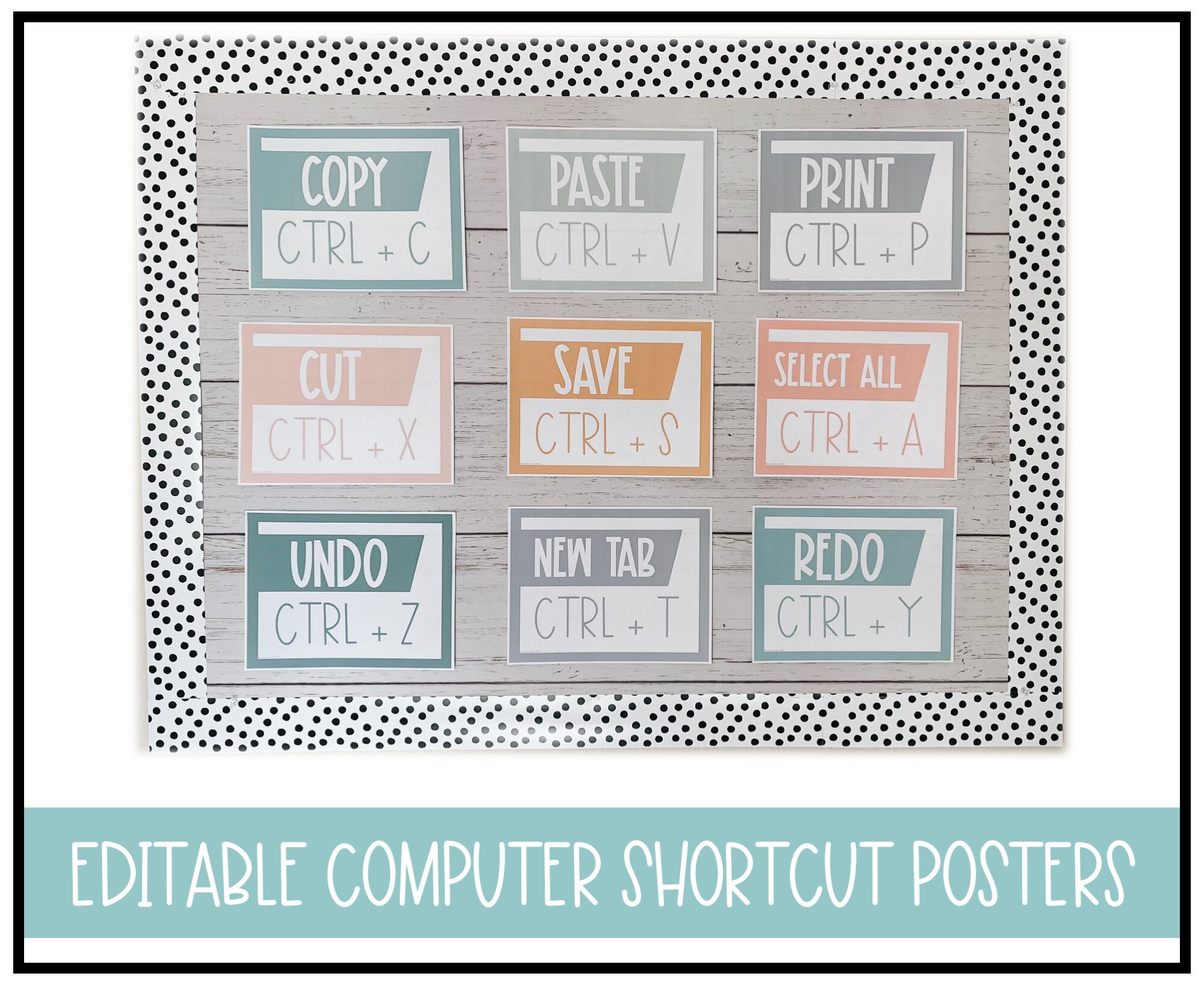 Pastel Computer Keyboard Shortcut Posters: Calming Classroom Decor - Etsy