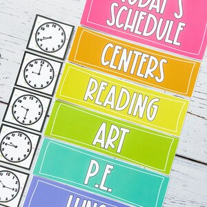 Editable Classroom Schedule Cards: Visual Daily Schedule - Etsy