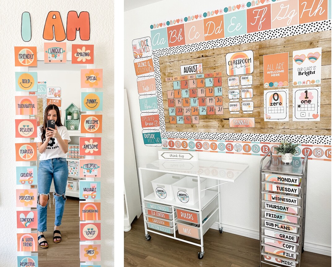 Retro Classroom Decor Bundle, Retro Classroom Theme, Groovy Classroom ...