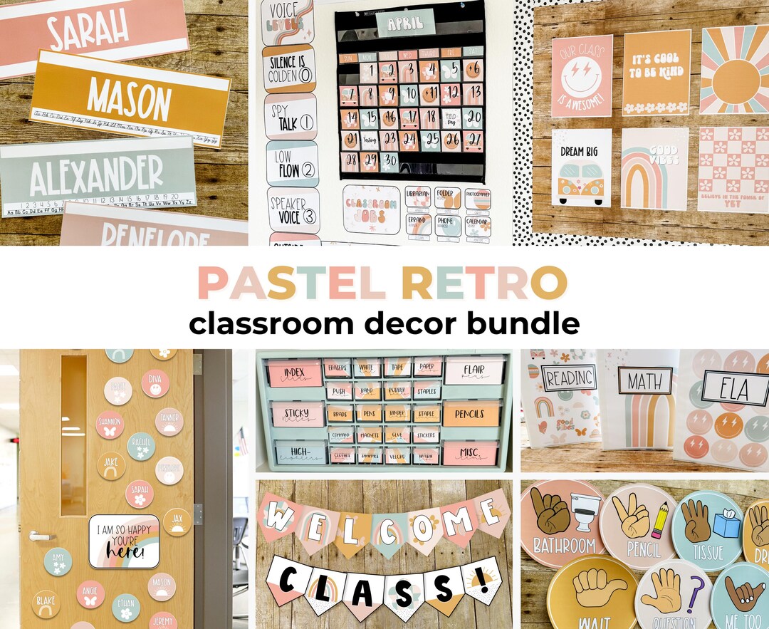 Classroom Decor Pastel Bundle | Calming Classroom | Theme | Pastel ...