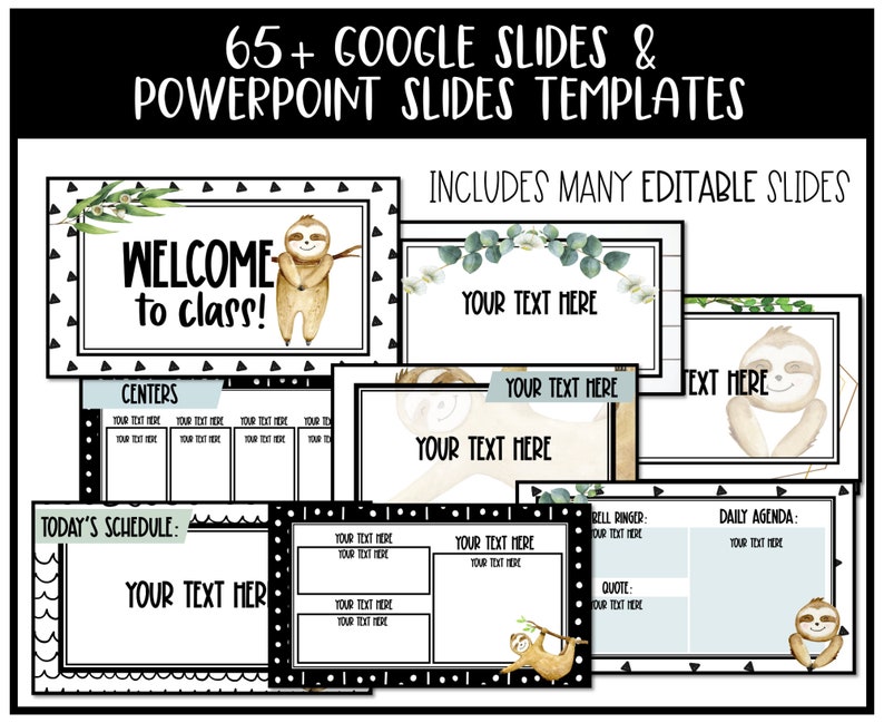 Sloth Classroom Decor Sloth Classroom Theme Sloth Classroom - Etsy