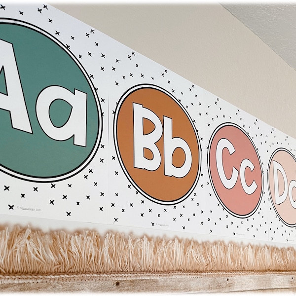 Modern Alphabet Poster - Etsy