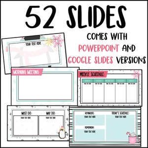 Winter Powerpoint Slides and Google Slides™ Templates for Teachers - Etsy