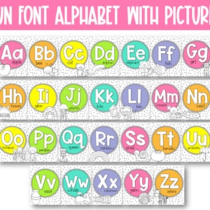 Alphabet Poster Classroom, Bright Alphabet Posters, Alphabet Posters ...