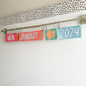 Flip Calendar for Classroom, Tropical Flip Calendar, Printable ...