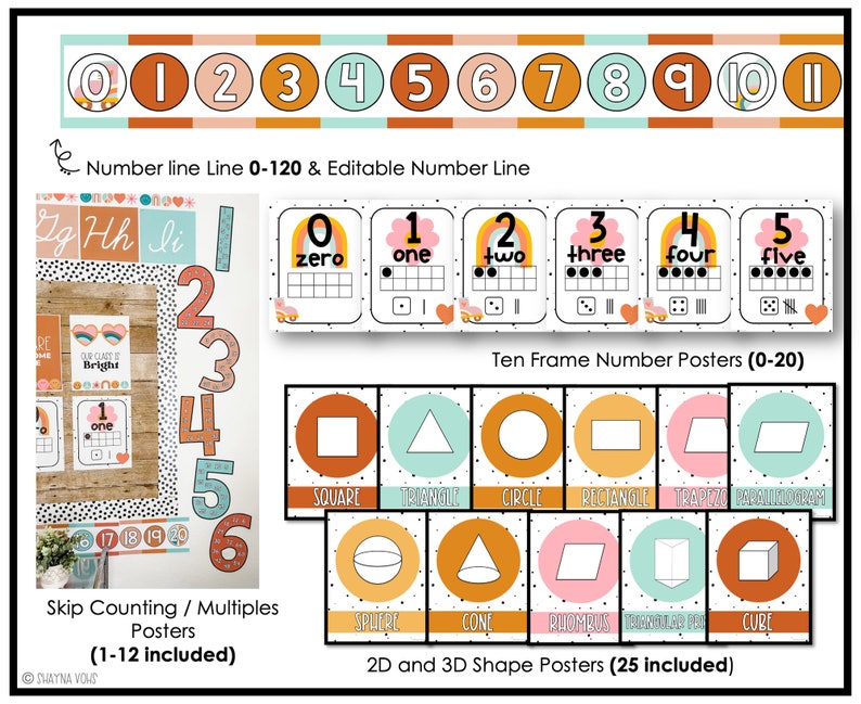 Retro Groovy Classroom Decor Bundle: Editable Posters, Signs (digital ...