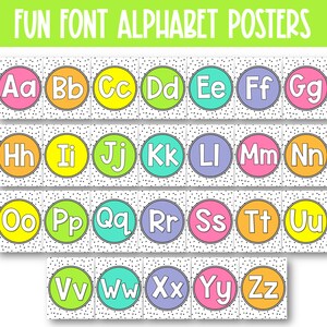 Alphabet Poster Classroom, Bright Alphabet Posters, Alphabet Posters ...