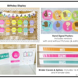 Bright Classroom Decor Bundle: Elementary Printable and Editable - Etsy