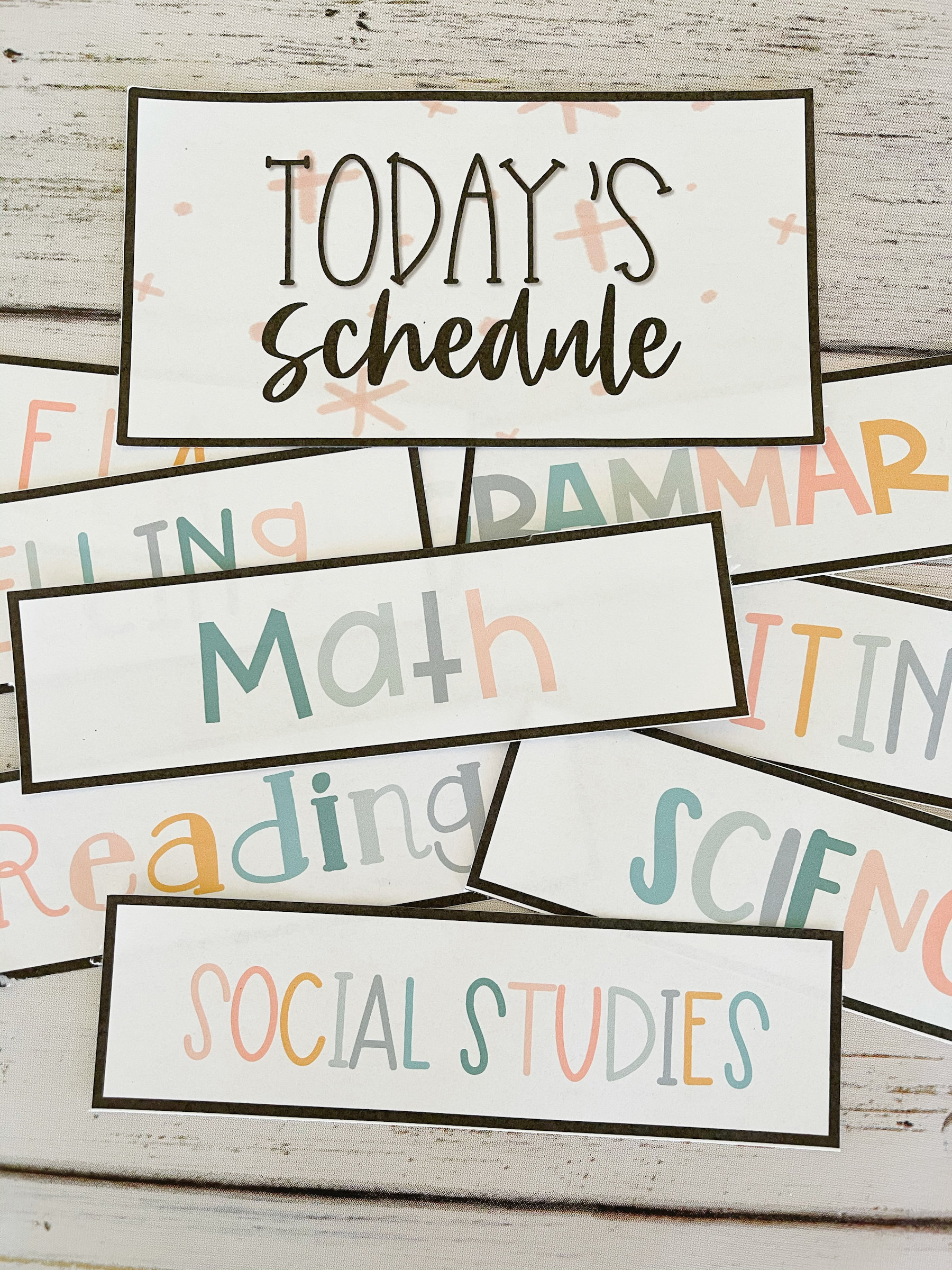 Editable Classroom Schedule Cards: Calming Pastel Decor (digital ...